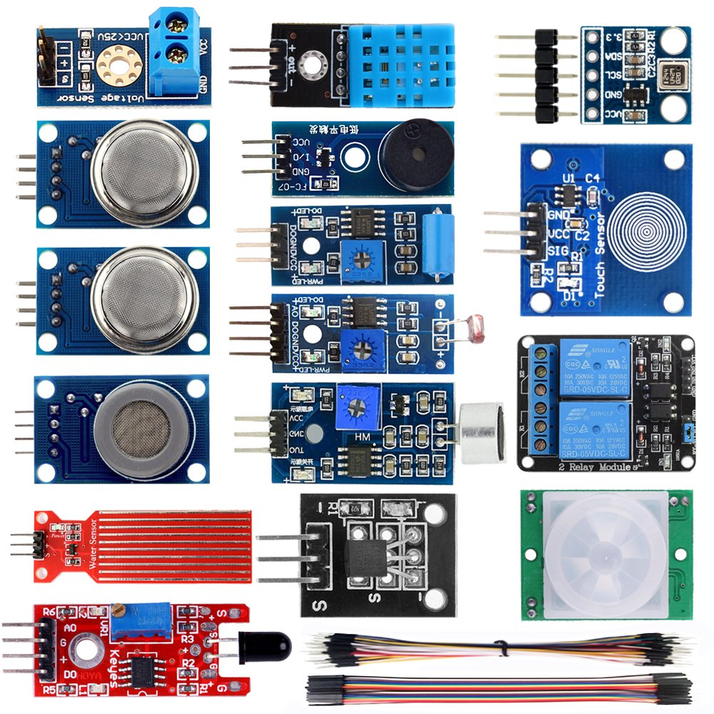 KOOKYE 16 in 1 Smart Home Sensor Modules Kit for Arduino Raspberry Pi DIY Professional