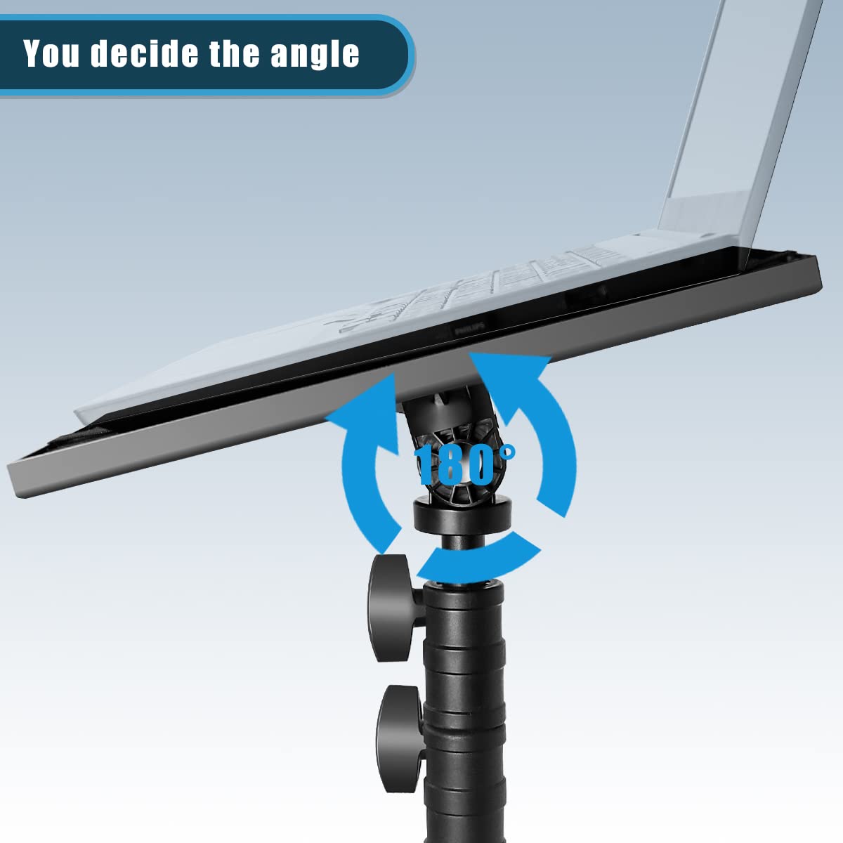 ALINBIN Projector Stand, Tripod for Projector Laptop Tripod Stand, Height Adjustable Tripod Stand from 29.5IN to 63IN. Heavy Duty Stand with Wheels and Mobile Phone Holder