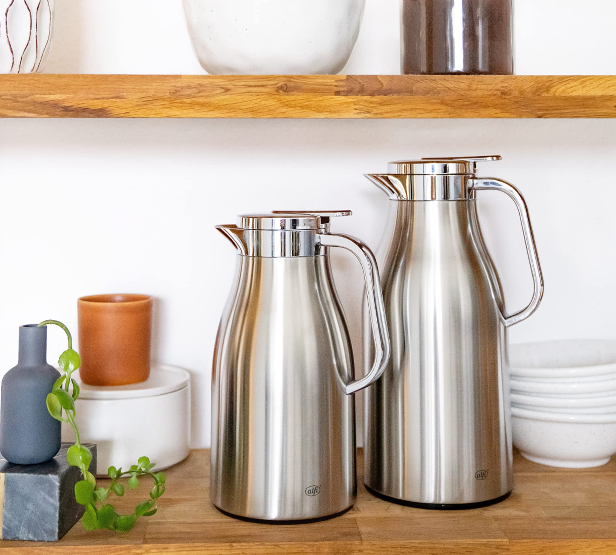 ALFI Skyline Thermos Flask, 1 Litre, Matte Stainless Steel