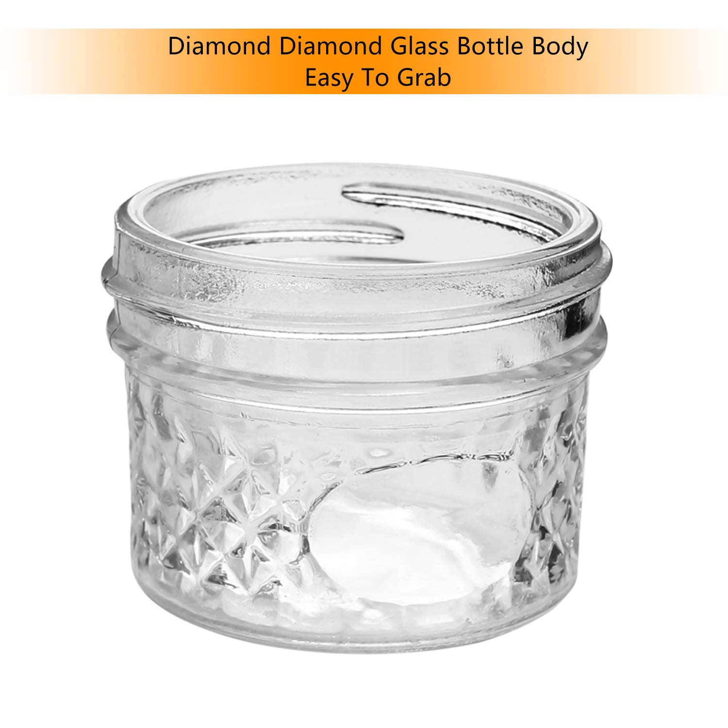 Accguan Mini Mason Glass Canning Jars,4 OZ Jelly Jars With Regular Lids(Silver,Ideal for Honey,Jam,Wedding Favors,Shower Favors,Small Pice Jars 40 PACK