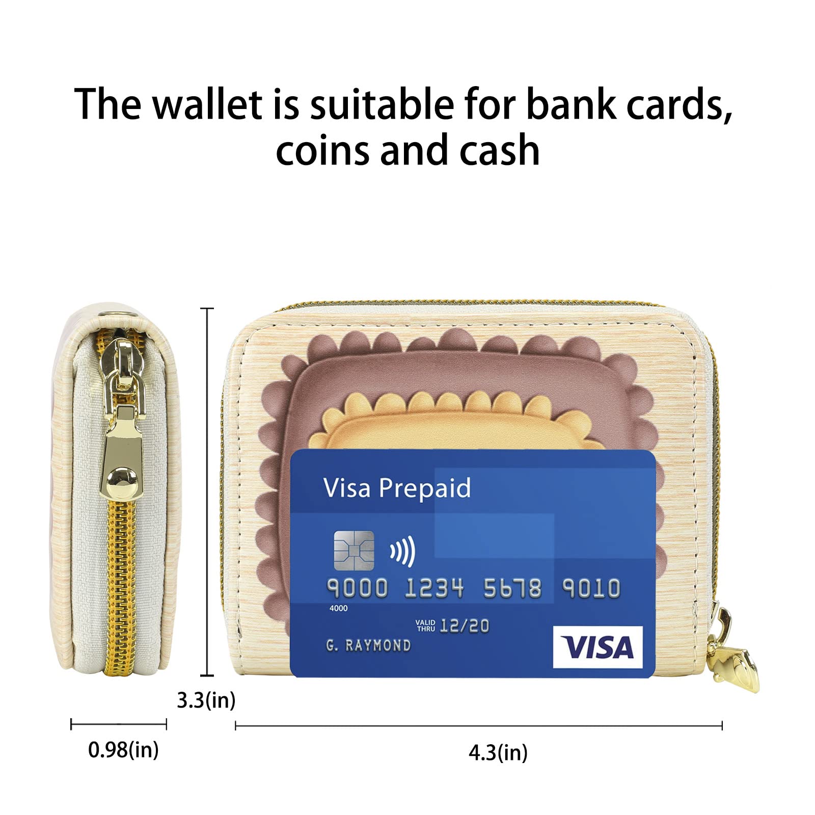 ENYISDAN RFID Blocking Leather Womens Wallet with Credit Card Case Zipper Pocket Small Credit Card Wallet Organizer Travel (Nebula)(Ladybug Pack Product Features.)