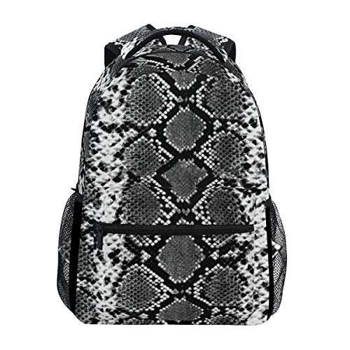 Backpack Travel Snakeskin pattern School Bookbags Shoulder Laptop Daypack College Bag for Womens Mens Boys Girls