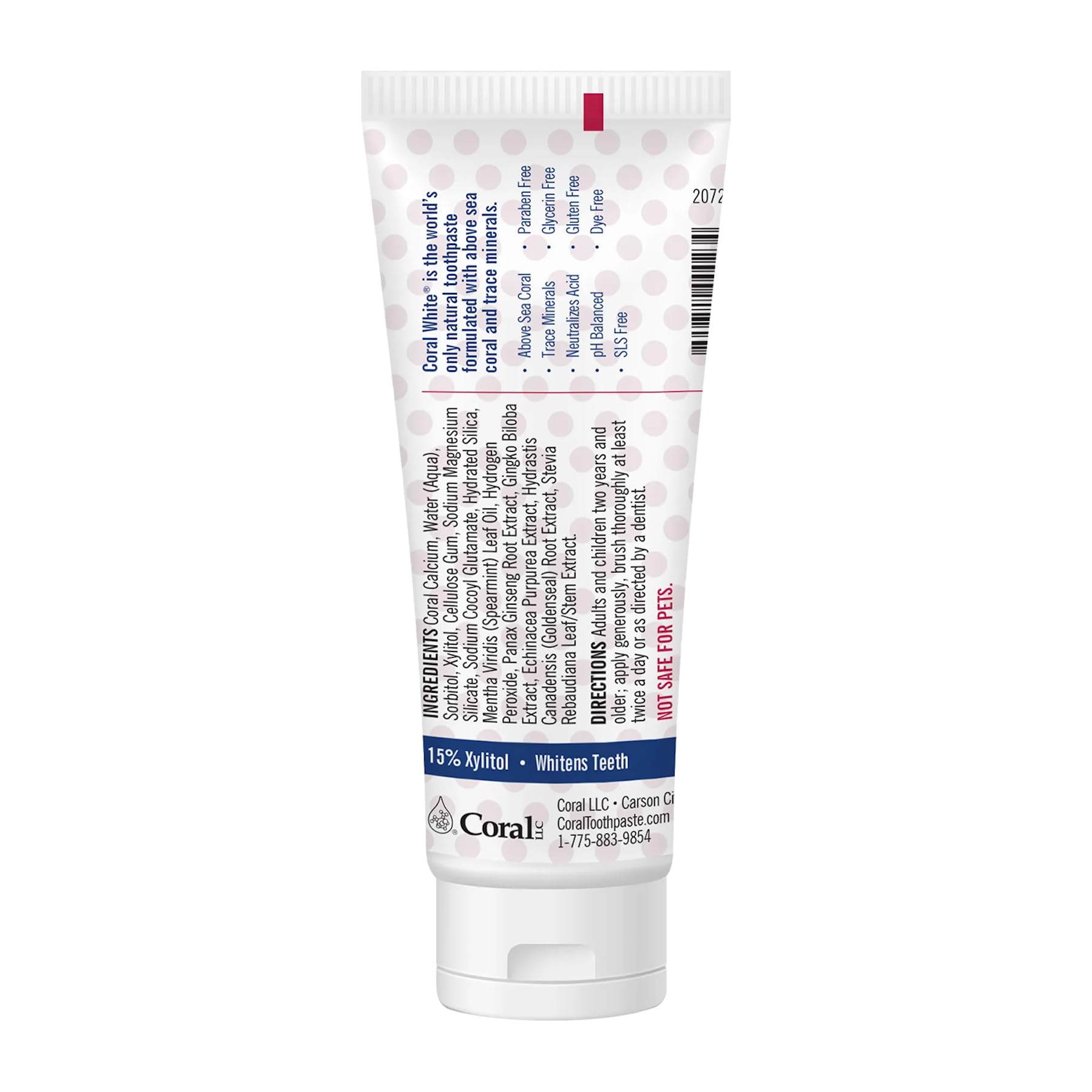 Coral White Kids Bubble Berry Fluoride Free Toothpaste - 4 Ounces (1 Pack)