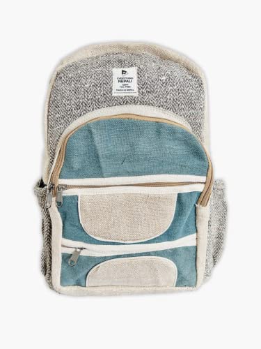 Backpack, Fits laptop, Eco friendly, Organic Hemp travel and laptop Backpack, handcrafted by the best artisans in Nepal (Alpine)