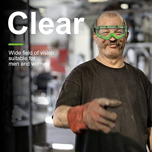 Anti-fog Safety Goggles Clear Anti-dust Lens Anti Scratch UV-Protective Universal Size Protective Eyewear for Men Women Eye Protection Goggles for Nurses, Lab ,Medical,Chemistry,Welding,Construction