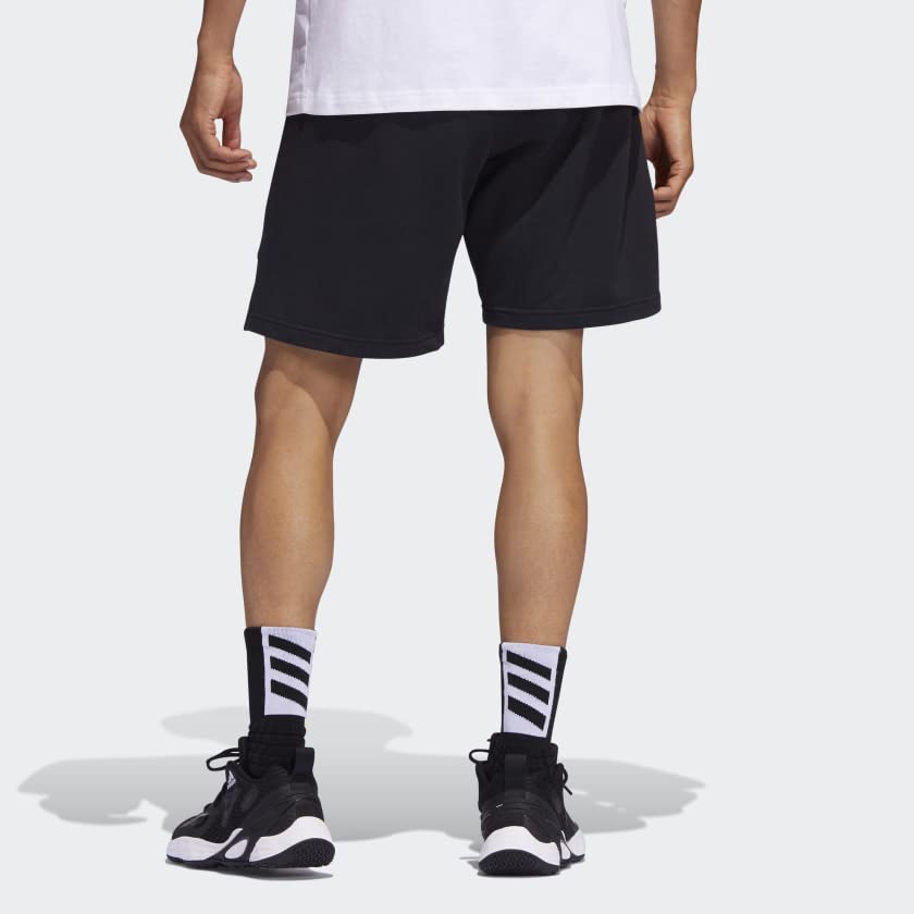 adidas Men's Legends Heavyweight Cotton Basketball Short, Medium Grey Heather, X-Large