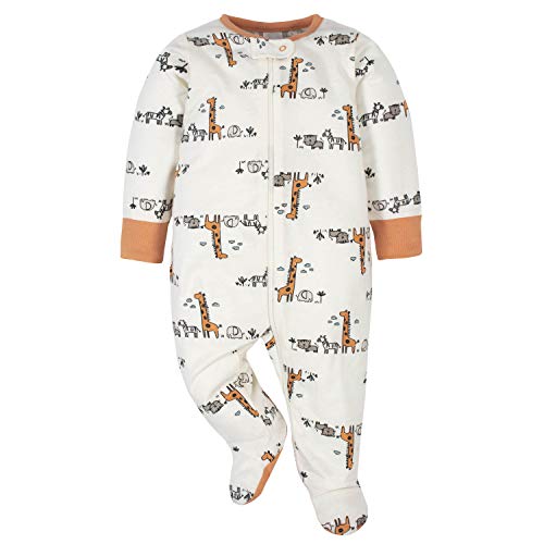 Gerber Baby Boys' 4 Pack Sleep 'N Play Footie, Jungle Blue, 0-3 Months