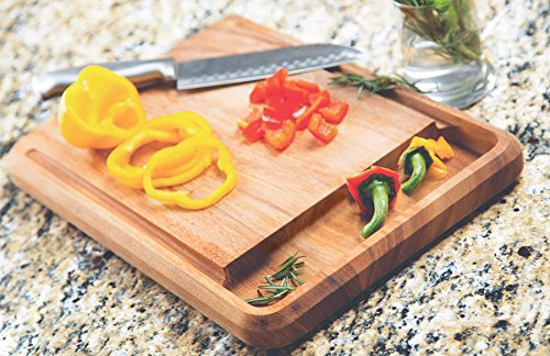 Ironwood Gourmet Big Catch Cutting Board, Acacia Wood, 10.5 x 15 x 1.25 inches