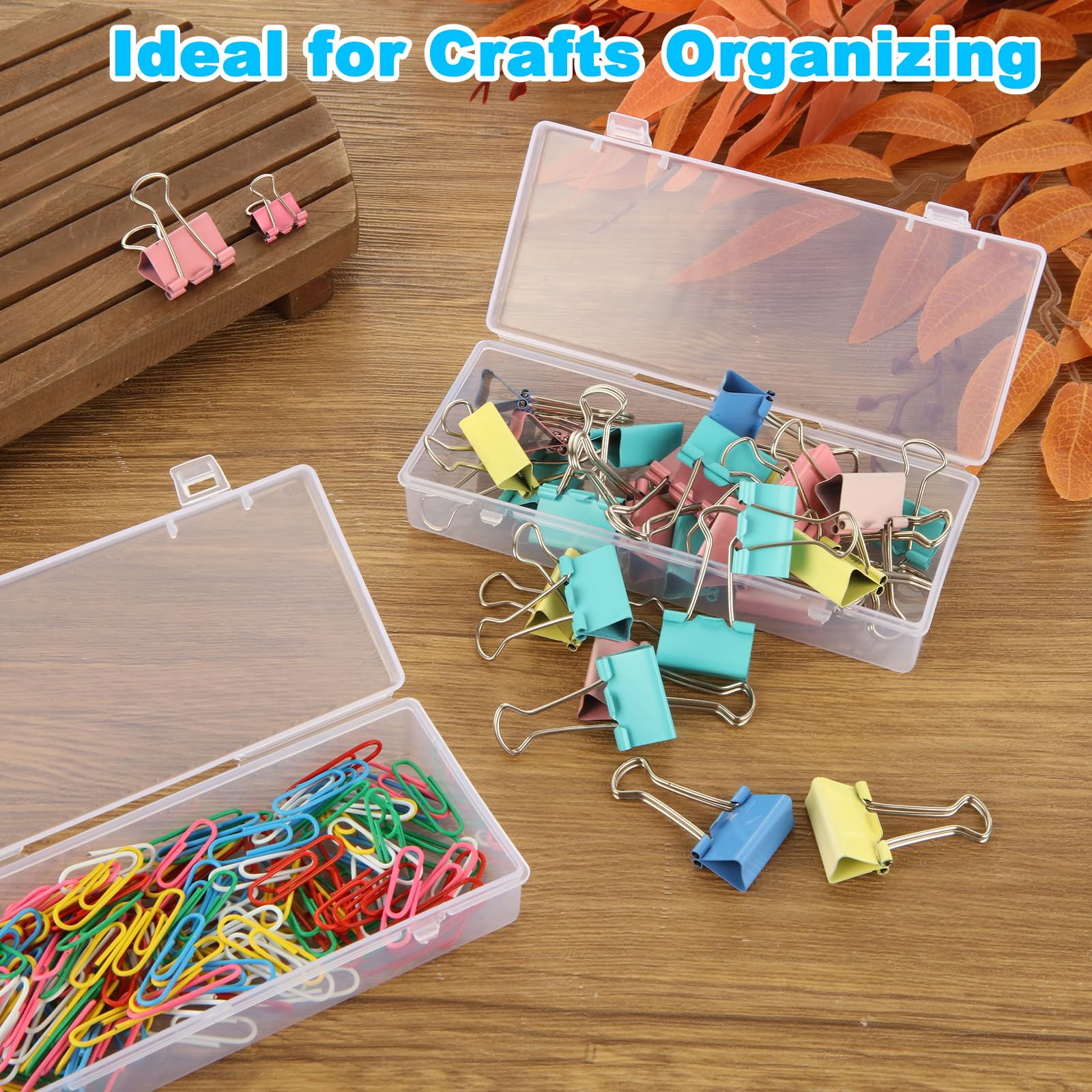 AKOLAFE 18 Pack Small Storage Box with Lid Small Plastic Containers for Organizing Clear Bins Organizer Little Rectangle Case Hinged Lid Storage Containers for Craft Lego Bead Washi Tape Crayon Parts