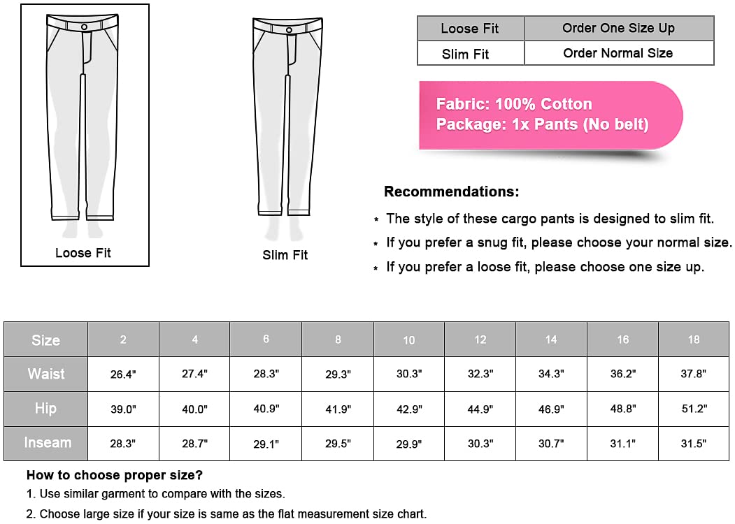 AKARMY Women's Cotton Casual Work Pants Camouflage Cargo Pants Parachute Pants for Women with Pockets Gray 2
