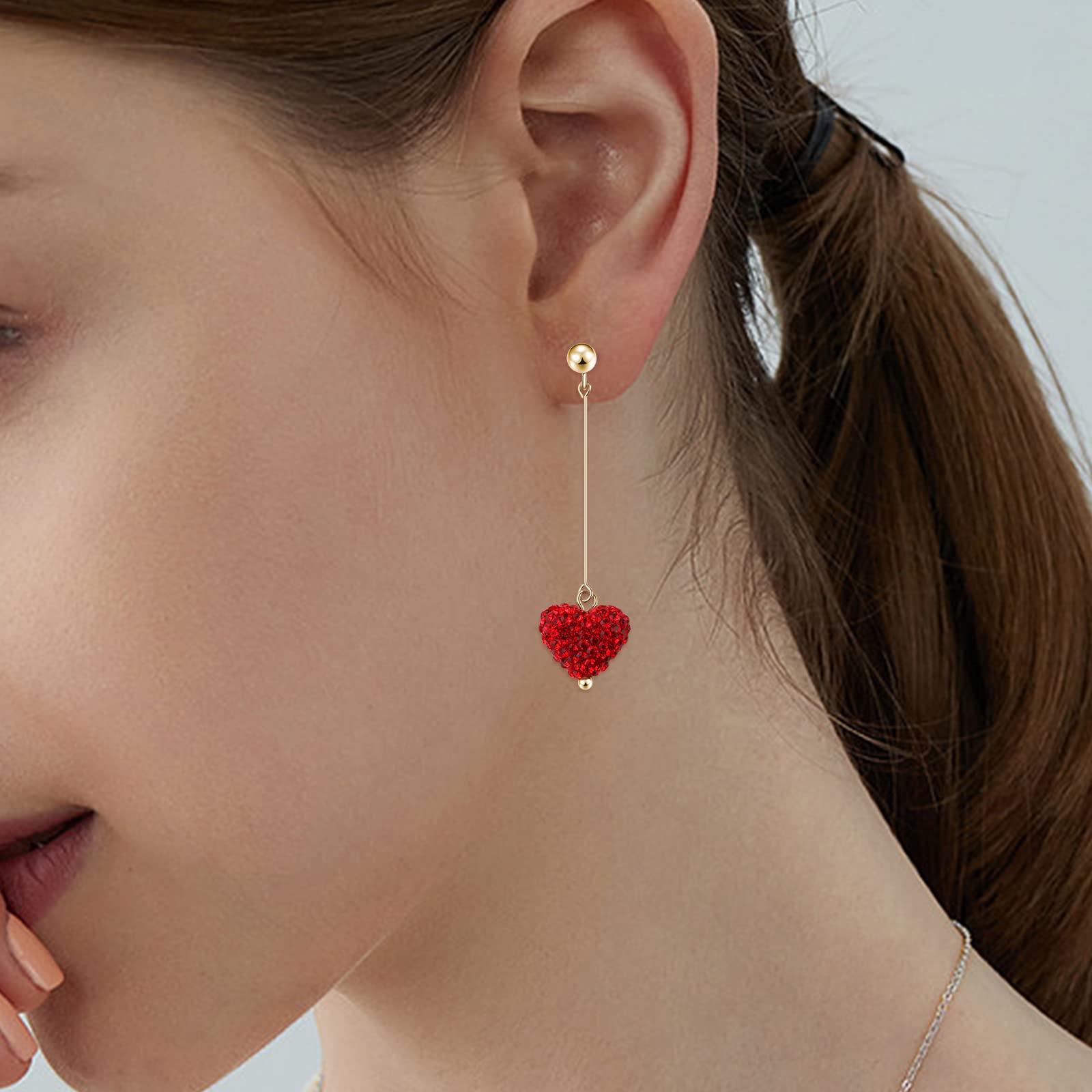 Acrylic Rose Petal Earrings Dangle Exaggerated Flower Earrings Drop Statement Floral Tassel Earrings Valentine's Day Gift