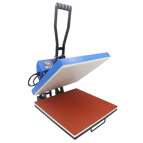 Industrial-Quality 15" x 15" Color LED Digital Sublimation Transfer Machine T-Shirt Heat Press Machine, 15" x 15", Blue