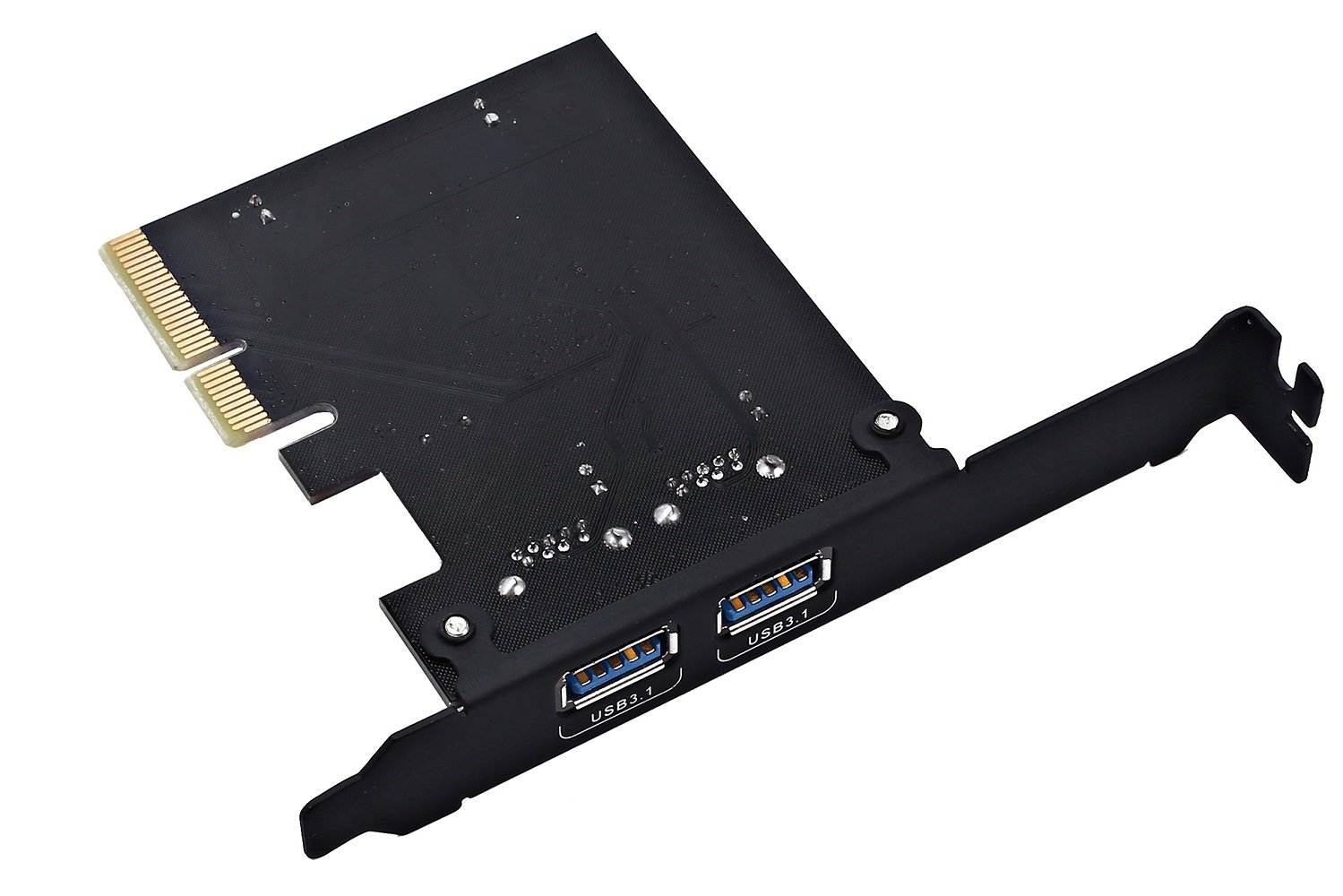 TOTOVIN PCI-E PCI Express to USB 3.1 Gen 2 (10 Gbps) Type A+Type C Expansion Card Asmedia Chipset for Windows 7/8/8.1/10/Linux Kernel (Type A+Type C)