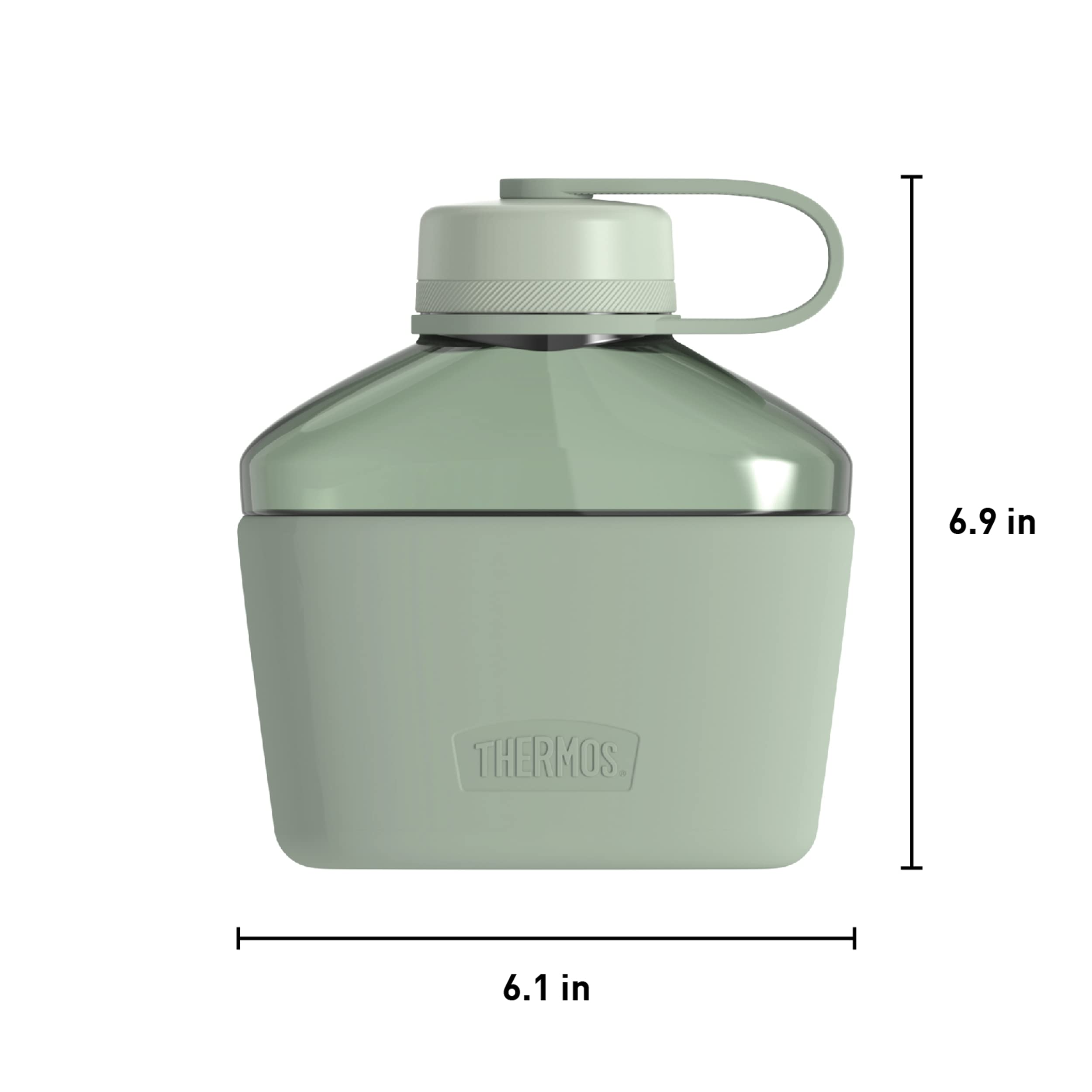 ALTA SERIES BY THERMOS Plastic Canteen Bottle 32 Ounce, Matcha Green