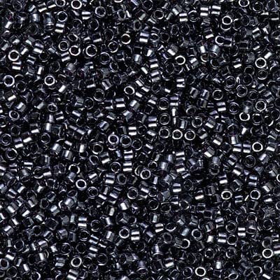 Miyuki Delica 11/0 Cylinder Seed Beads - Gunmetal - DB0001 5 Grams