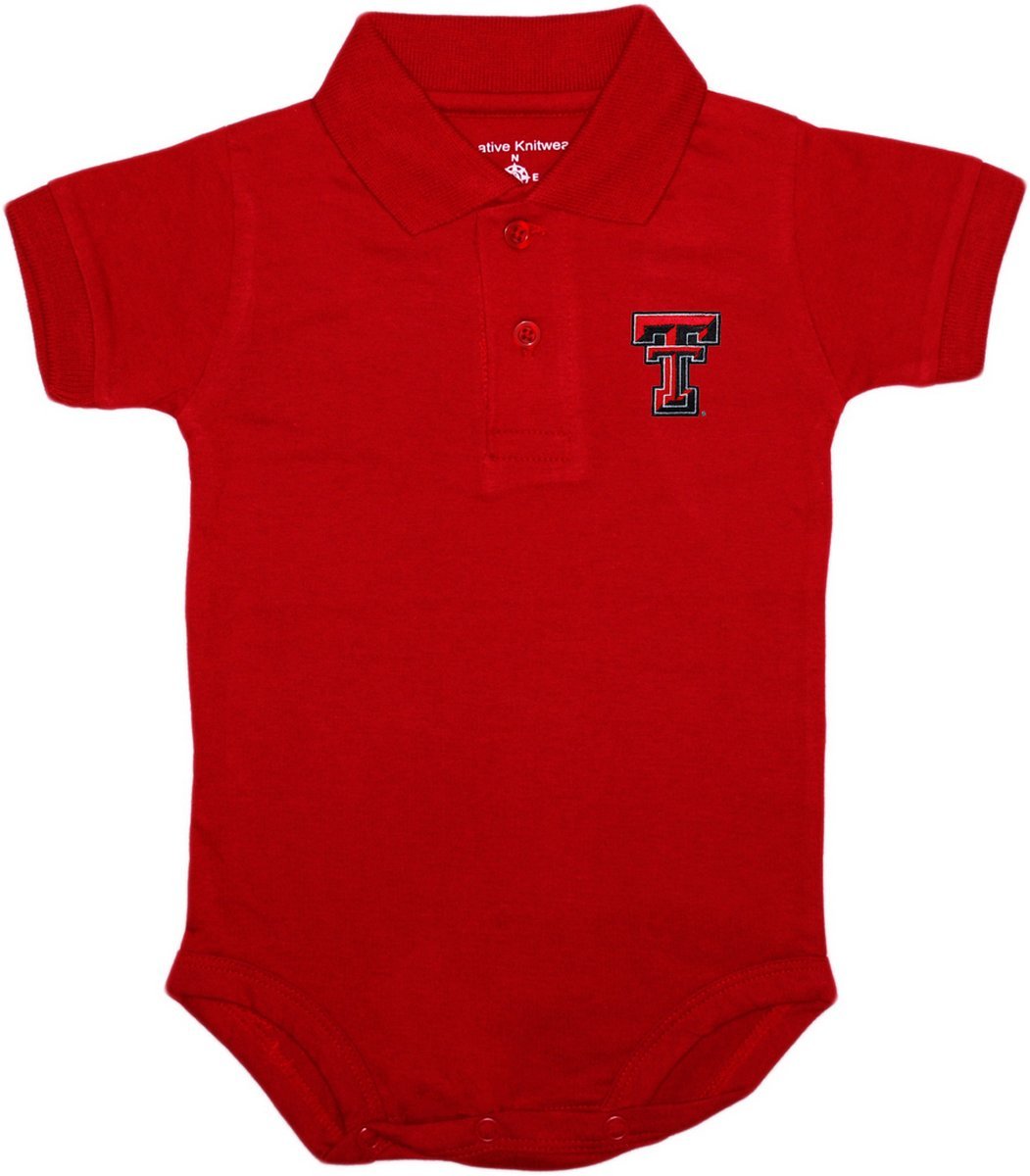 Texas Tech University Red Raiders Newborn Polo Bodysuit, Red, 6-9 Months