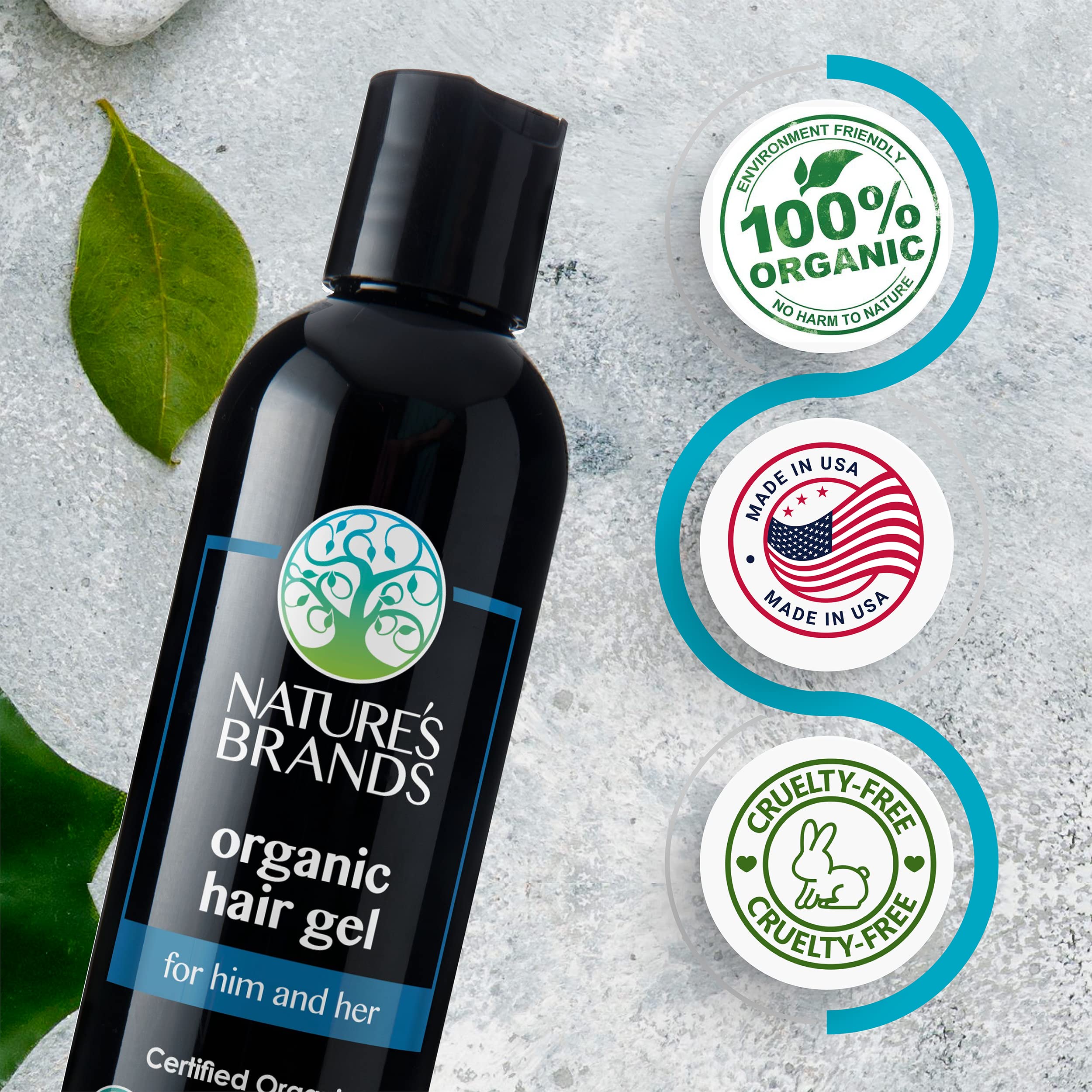 Hair Gel Organic 8 Oz Bottle Made By Herbal Choice Mari