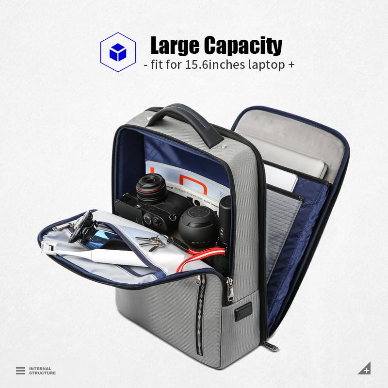 BOPAI Slim 15.6 Inch Laptop Backpack Men Business Anti Theft Backpack