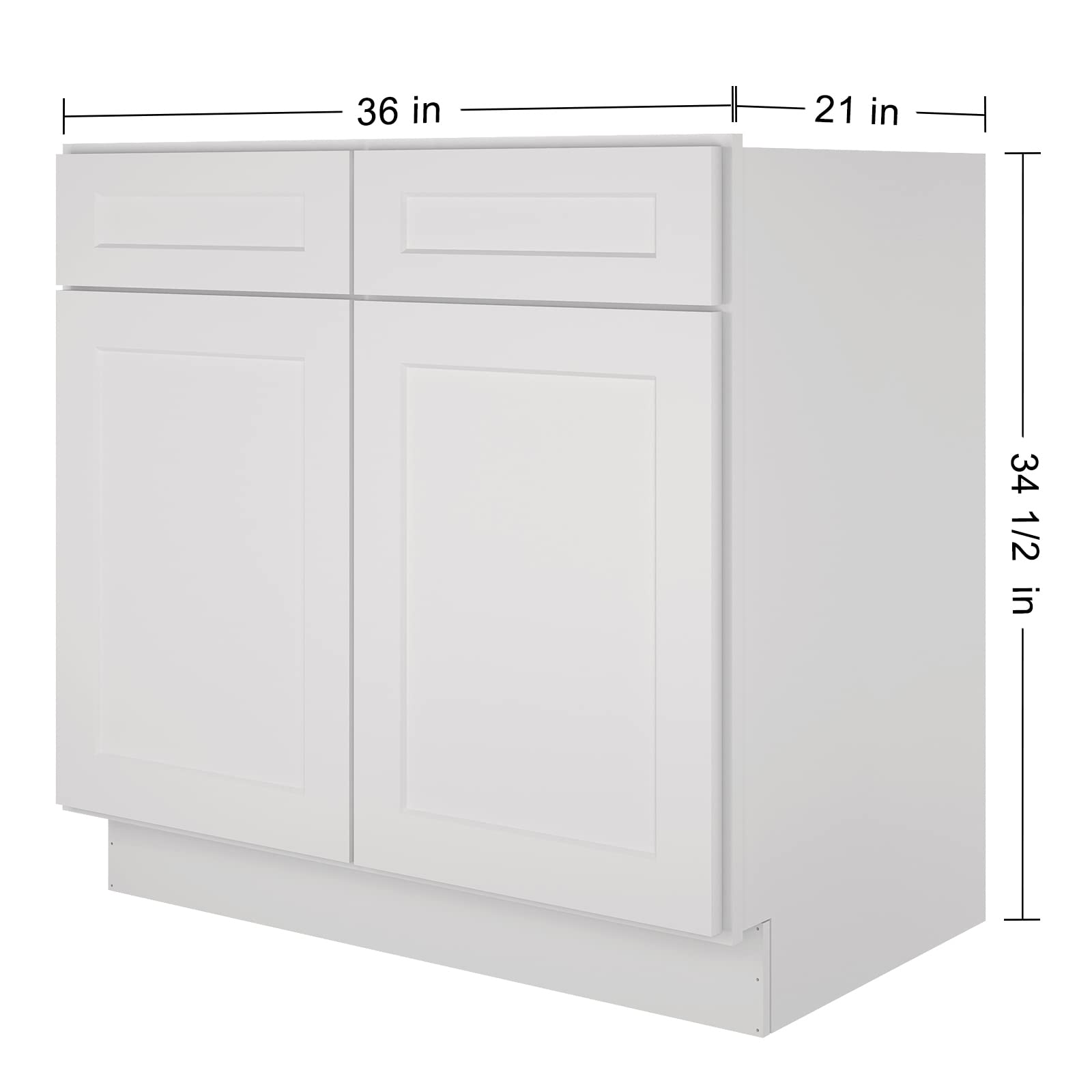 LOVMOR 36" Bathroom Vanity, Kitchen Base Cabinet, Single Sink Storage Unit, Pedestal Sink Storage Cabinet, Large Capacity for Laundry Room, Kitchen, Shower Room & Utility Room