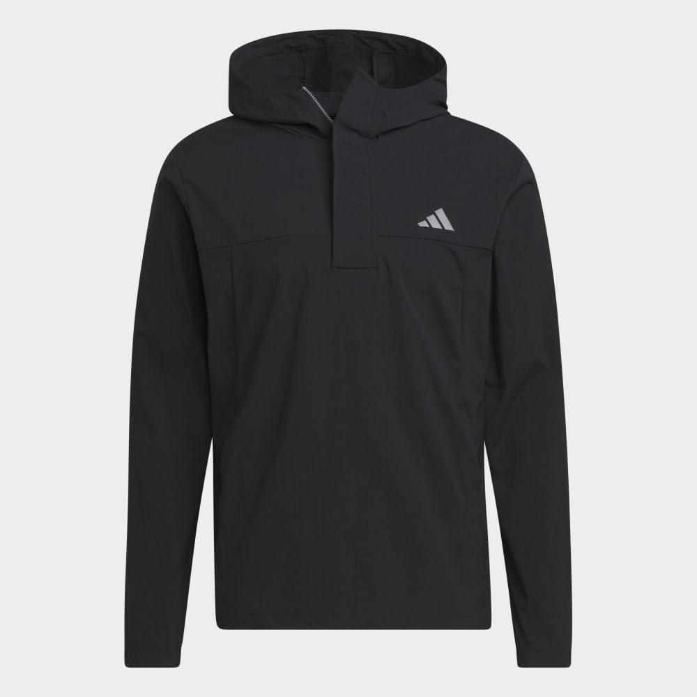 adidas Men's Ripstop Quarter Zip Hoodie, Black, 2X-Large