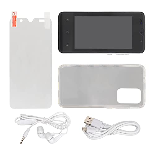 Acogedor Unlocked Smartphones, 4.5in Screen Ultra Thin Cell Phone, 512MB RAM 4GB ROM Dual Core CPU Mobile Phone Support 128GB Storage (White)
