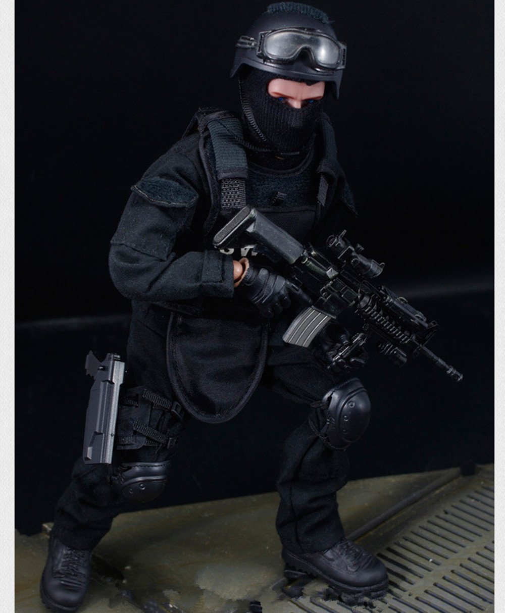 BJPEY 12" Action Figures Toy 1:6 Stand Bendable Soldier Figure Model Toy ( SWAT )