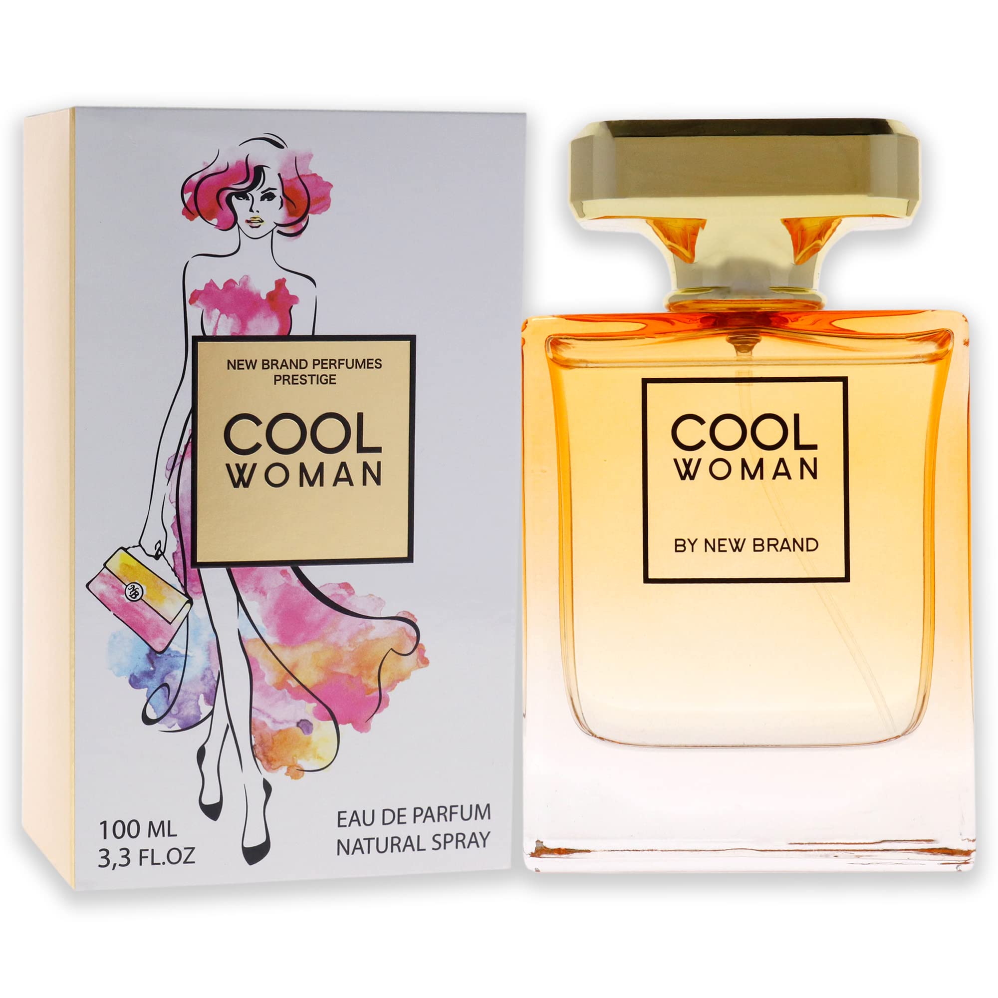 New Brand Perfumes Cool Women EDP Spray Women 3.3 oz (sem numero)