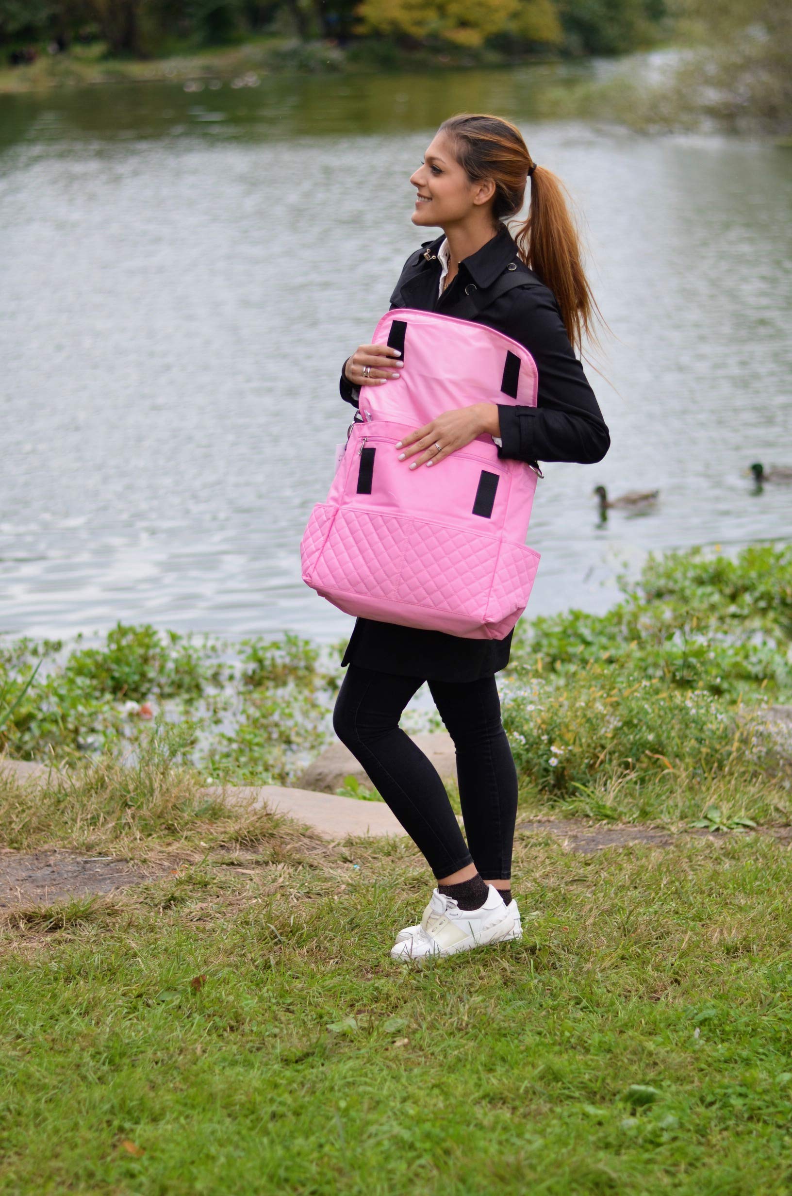 PERSONALIZED Diaper Bag Messenger Bag Baby Shoulder Bag Monogram (Pink)