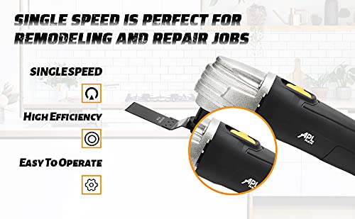 APLMAN Multi Purpose Oscillating Tool, 1.6-Amp Oscillating Multi Tool with 3.2°Oscillation Angle, Single Speed and 8 Pcs Accessories,Carrying Box