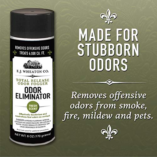 E.J. Wheaton Co. Odor Eliminator, Total Release Odor Fogger, 3 Pack, Effectively Deodorizes and Neutralizes Foul Odors on Contact, Fresh Scent (6 OZ)