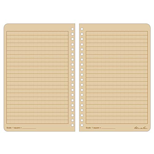 Rite in the Rain Weatherproof Side Spiral Notebook, 4.625" x 7", Tan Cover, Universal Pattern, 3 Pack (No. 973TL3)