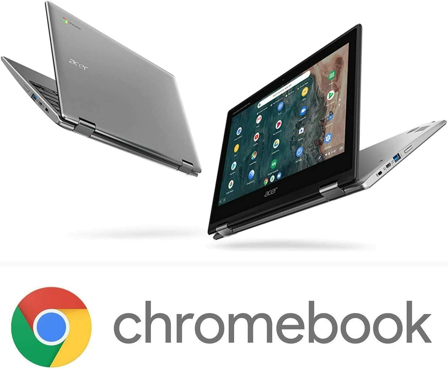 acer Chromebook Spin 311, 11 11.6" 2-in-1 HD Touchscreen Convertible Laptop Computer for Online Class, Intel Celeron N4000 Processor, 4GB RAM, 64GB eMMC Storage, Wi-Fi, Bluetooth, Webcam, Chrome OS