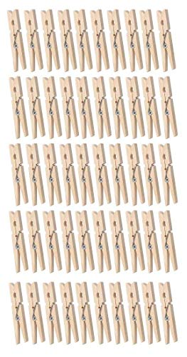 Lifegoods4u Wooden Clothespins. Set of 50 Durable Long Lasting clothespins