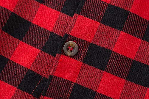 Toddler Baby Boy Girl Plaid Shirt Long Sleeve Button Down Red Flannel Tops Clothes
