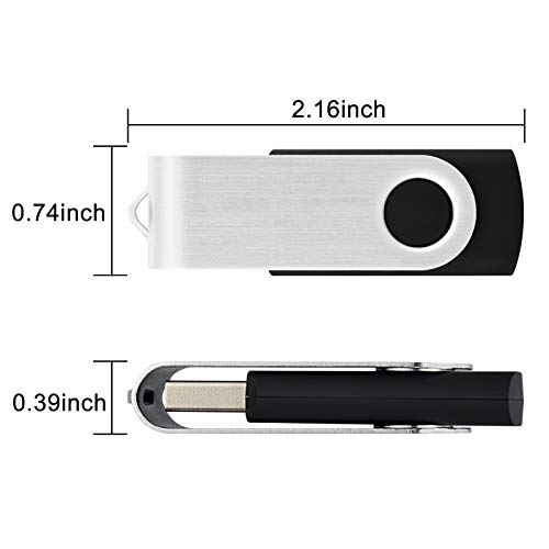 KOOTION 5 Pack 4GB USB Flash Drive 4GB Thumb Drive USB Drive 4GB Jump Drive Memory Stick Pen Drive(5 Colors: Black Blue Green Purple Red)