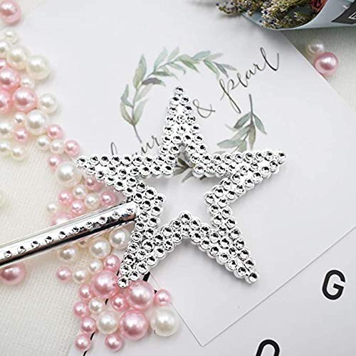 AKOAK Star Wand,13 Inches Silver Fairy Princess Angel Wand