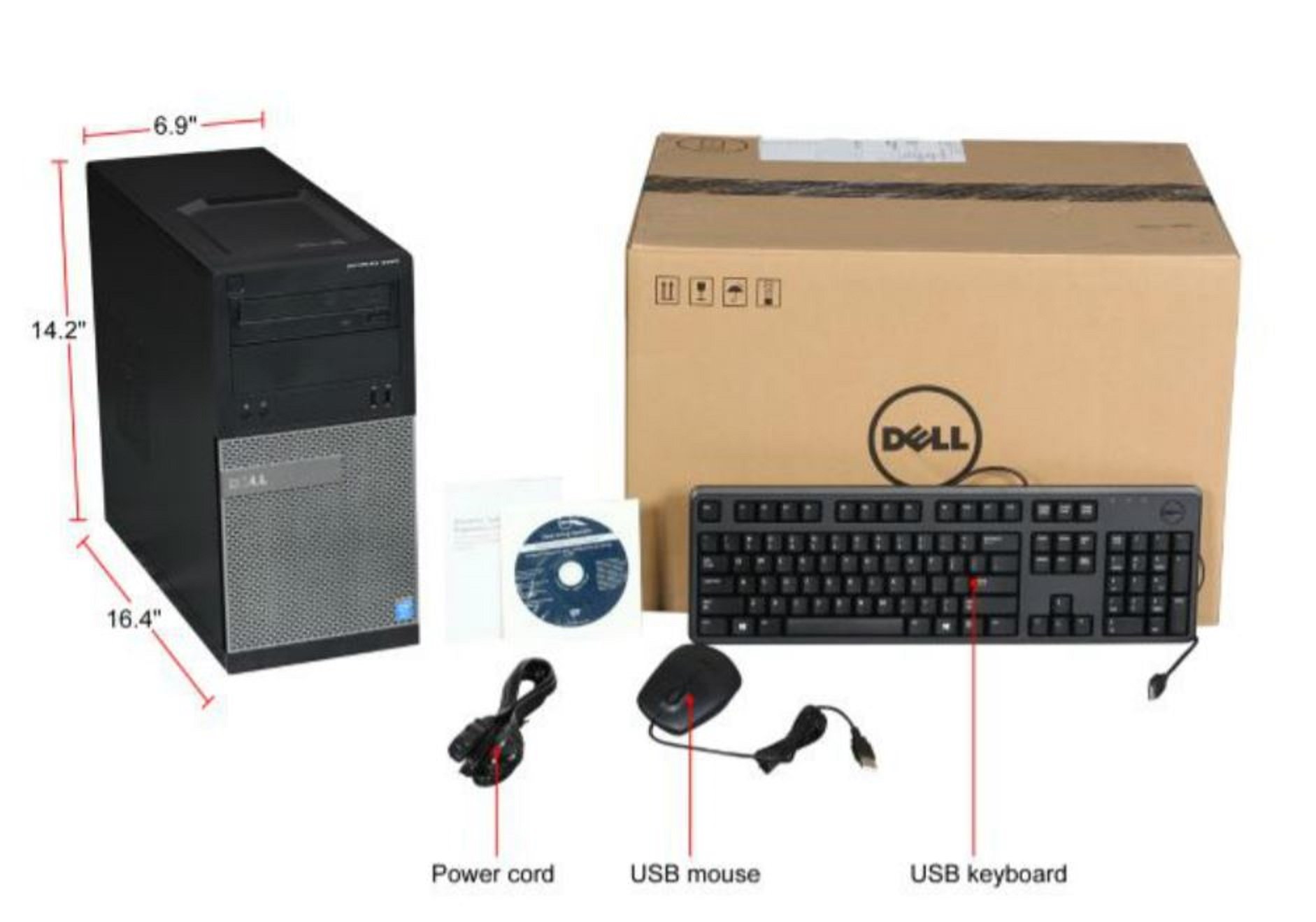 Dell OptiPlex 3020 Desktop 3.2Ghz Intel Core I5 Processor - 8GB RAM - 1TB Hard Drive - DVDRW - Windows 7 Professional