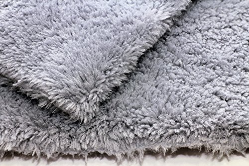 Korean Plush Premium Edgeless Microfiber Detailing Towels (16"x16") 4-Pack (Gray)
