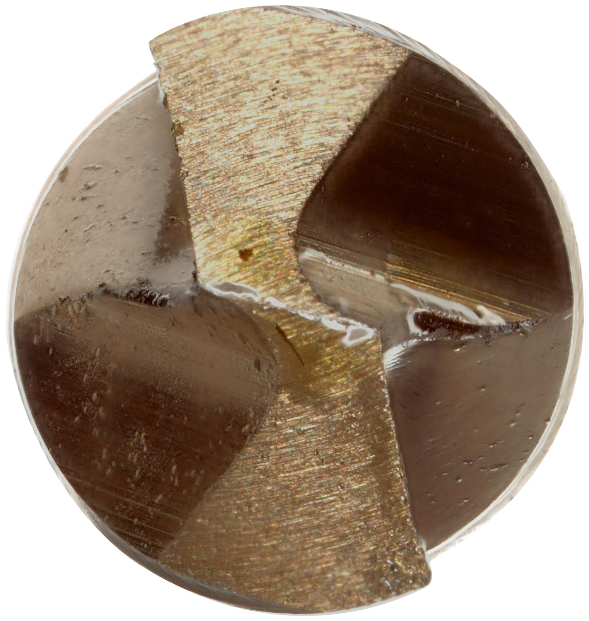 Cleveland 2075 Cobalt Steel Jobbers' Length Drill Bit, Gold Oxide Finish, Round Shank, 135 Degree Notch Point, 1/8" (Pack of 10)