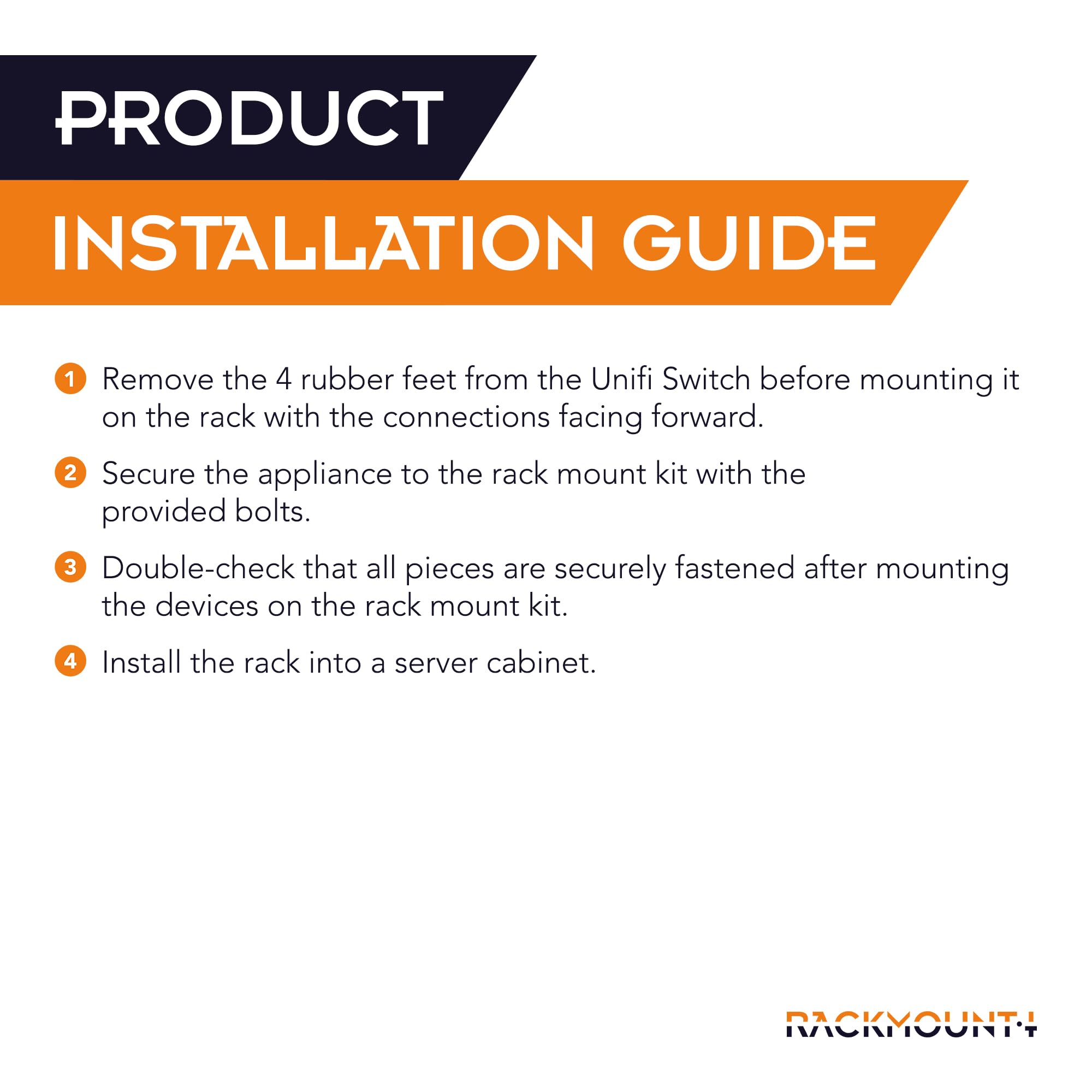 R RACKMOUNT·IT | RM-UB-T2 | Rack Mounting Kit for UniFi Switch 8-150W