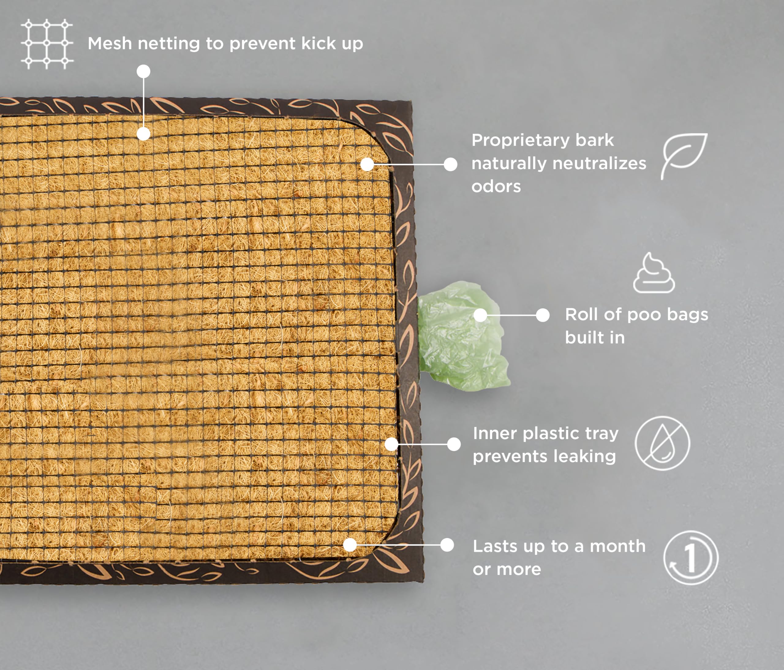 Puppy Bark Potty Disposable Dog Potty - Multi-Use, Odor Neutralizing, Non-Leaking - Replaces Traditional Pee Pads - Indoor/Outdoor