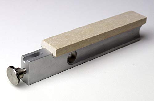 BELGISCHER BROCKEN Dorolist sharpening guide I Yellow Belgian Whestone 8000-10000 on aluminum support I format 3,94 x0,67x0,24in I knife sharpener compatible with Lansky-EZE Lap grinding system