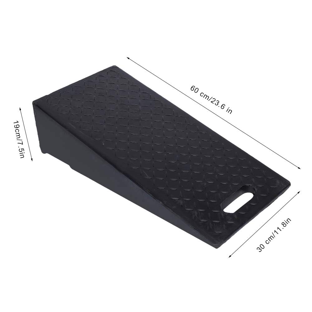 7.5" Rise Rubber Threshold Ramp, Solid Rubber Curb Ramps for Wheelchairs, Scooters, Car and Motorbike, 23.6 x 11.8 x 7.5 inch2 Pcs