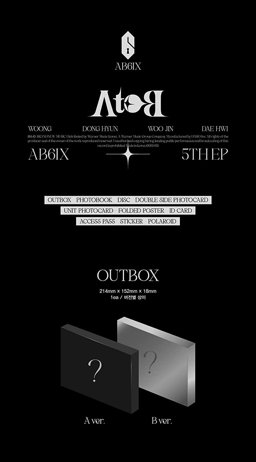 AB6IX - 5th EP A to B CD + Extra Photocards Set (A ver.)