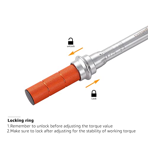Amazon Basics 1/4-Inch Drive Click Torque Wrench - 20-150 inch-lb, 2.5-15 Nm