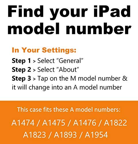 ZUGU CASE 9.7 iPad 2018/2017 5th / 6th Gen & iPad Air 1 Prodigy X Case, Very Protective But Thin, Convenient Magnetic Stand, Sleep/Wake Cover, A1893, A1954, A1823, A1822, A1474, A1475, A1476
