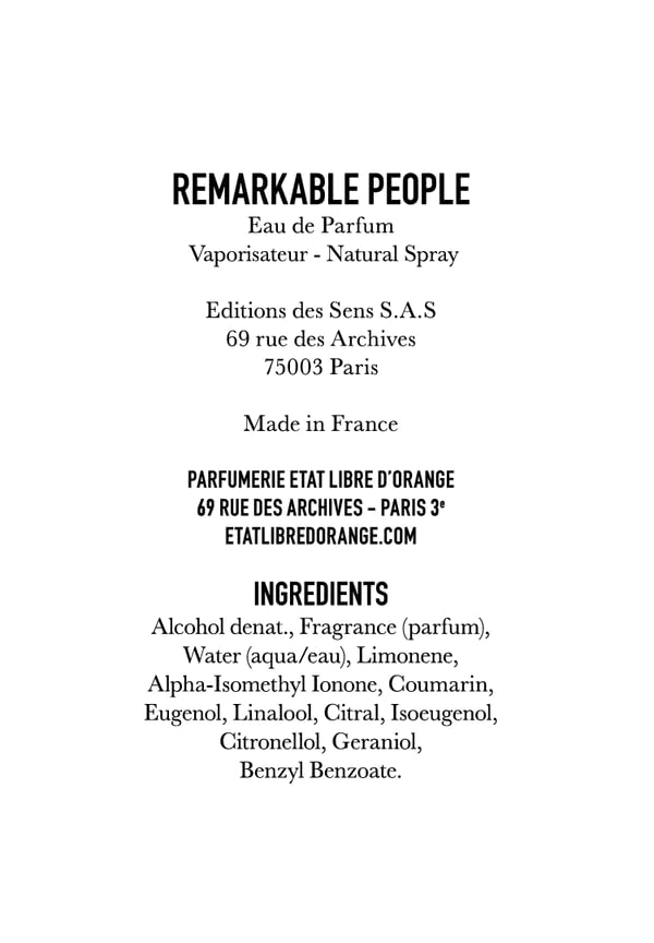 Etat Libre d'Orange Remarkable People Eau de Parfum Spray 3.38 Fl Oz