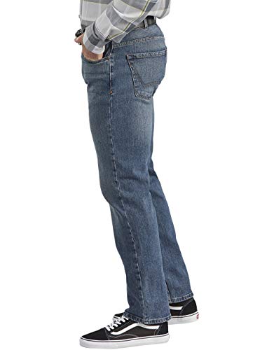 Dickies Men's Regular Straight 5-Pocket Jean, Medium Wash Stretch Indigo, 32Wx34L