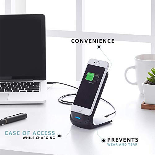 Amazon Basics 10W Qi Certified Fast Charging Wireless Stand - Black