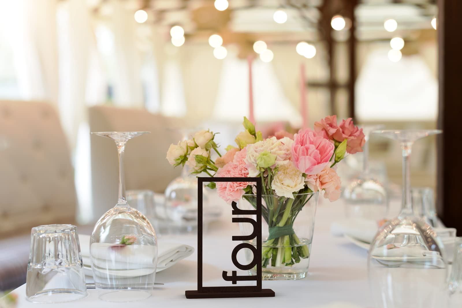 Wooden Wedding Table Numbers 1-10 - Black Table Numbers Signs Decoration Banquet Party Wedding Bride Shower Restaurant Reception Office (Black, 6-10)